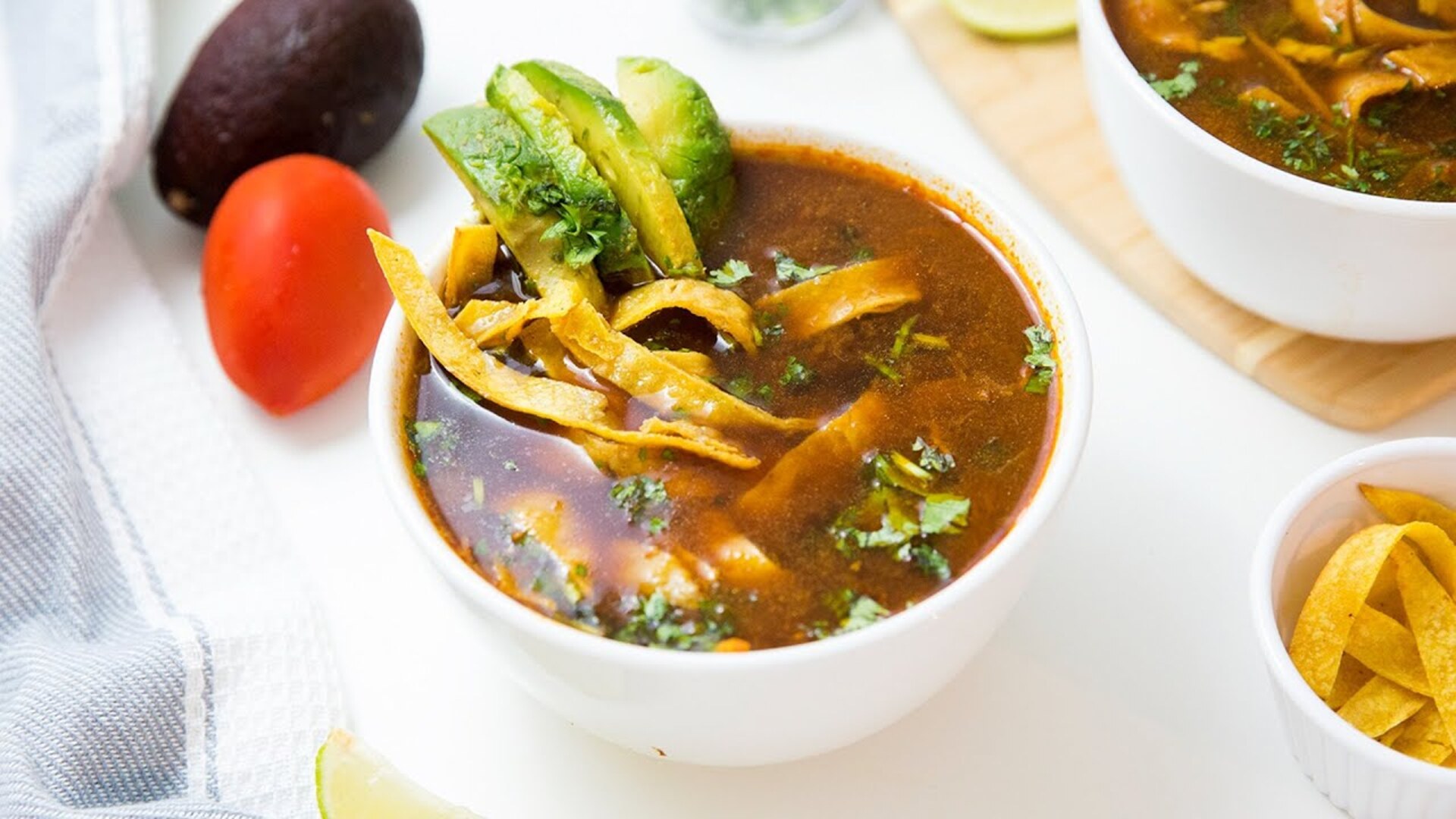 Mexican jackfruit tortilla soup recipe