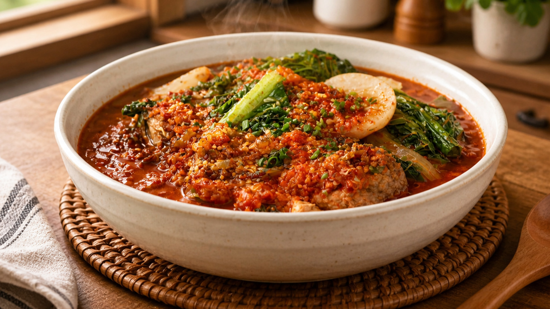 A comforting pork ribs tomato stew that feels light yet rich