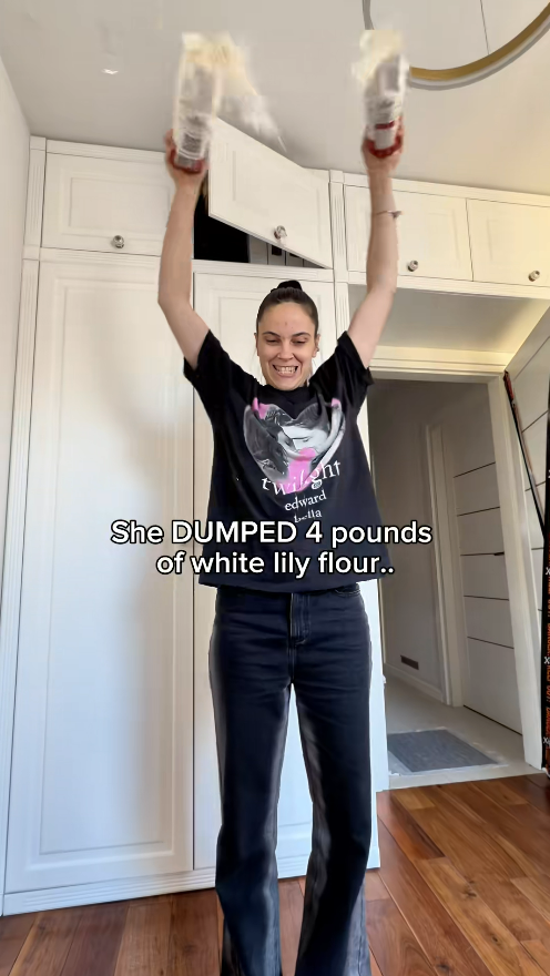 She dumped a kilo of White Lily flour what happened next was unexpected
