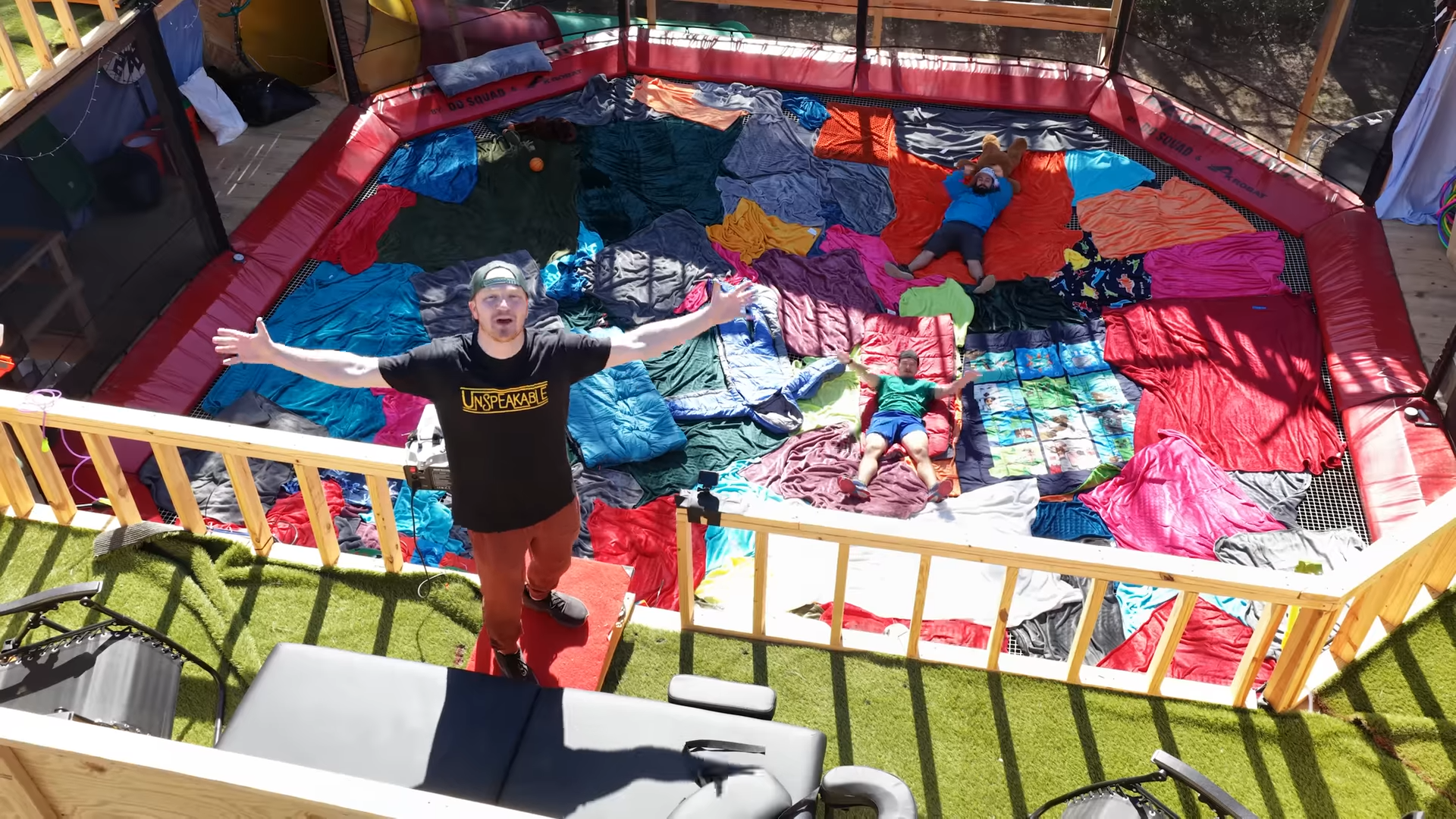 Watch how a trampoline home survives paint fights, giant ice, and a ...