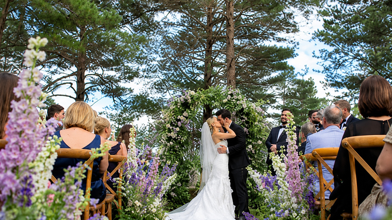 A unique wedding blending garden beauty and New Orleans style