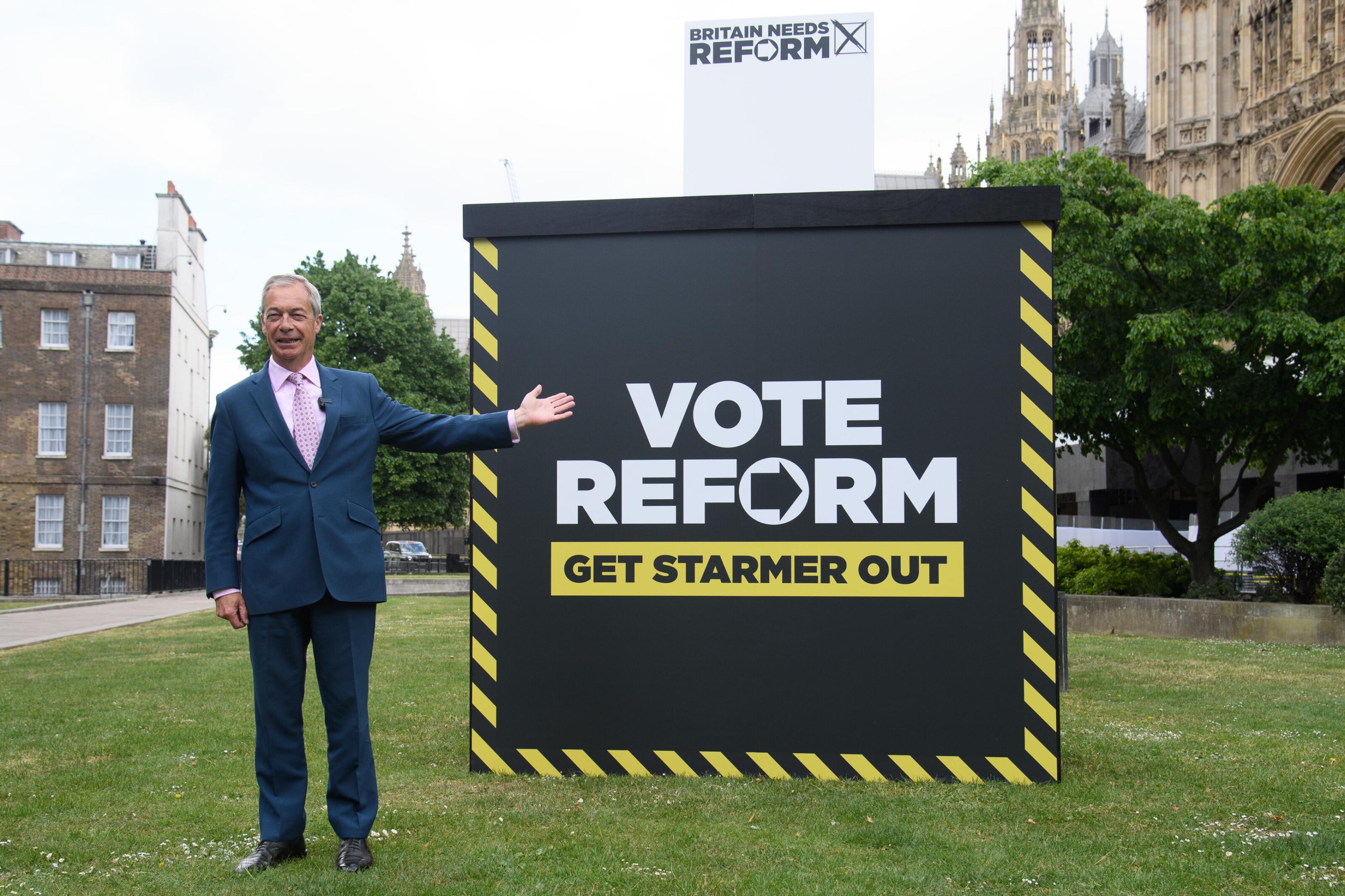 Reform UK van Nigel Farage kan grootste partij van het VK worden
