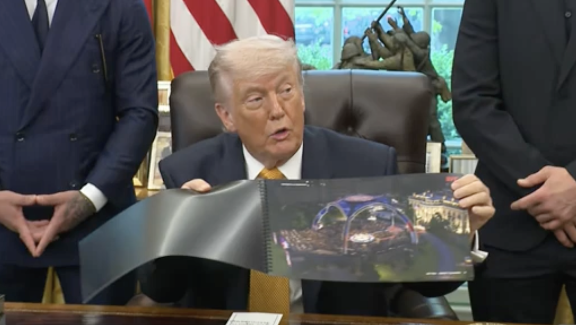 'Not bad, right?': Trump displays renderings of the venue for the ...