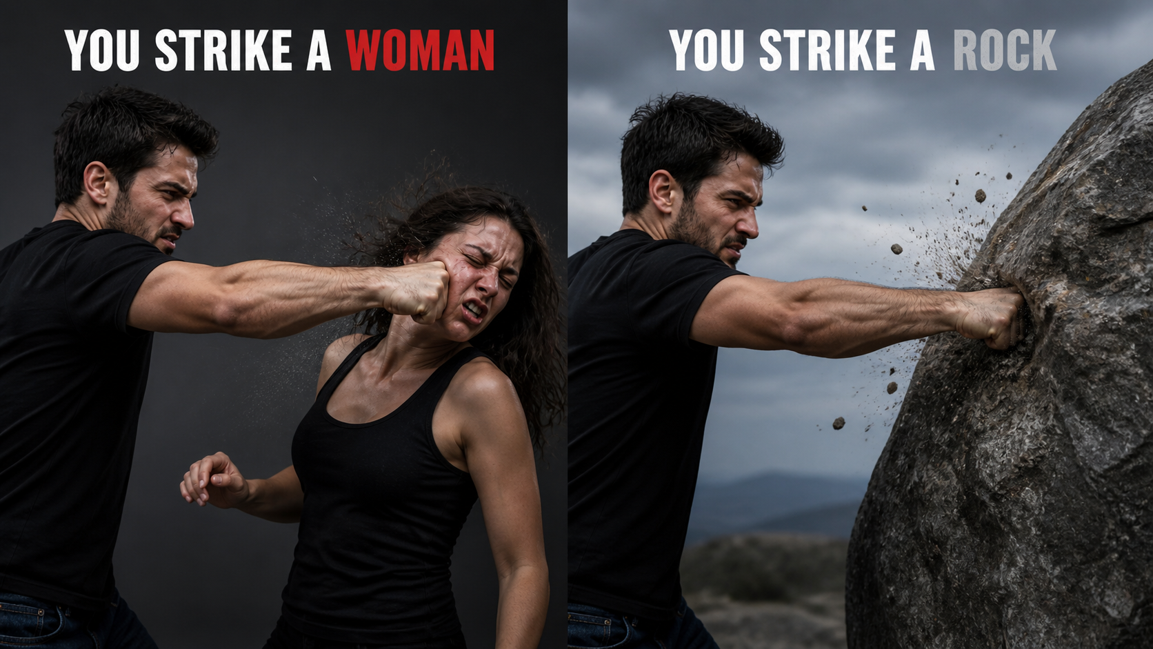 African proverb of the day: You strike a woman, you strike a rock ...