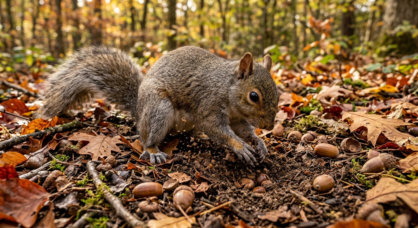 The surprising reason squirrels dig fake holes in your yard