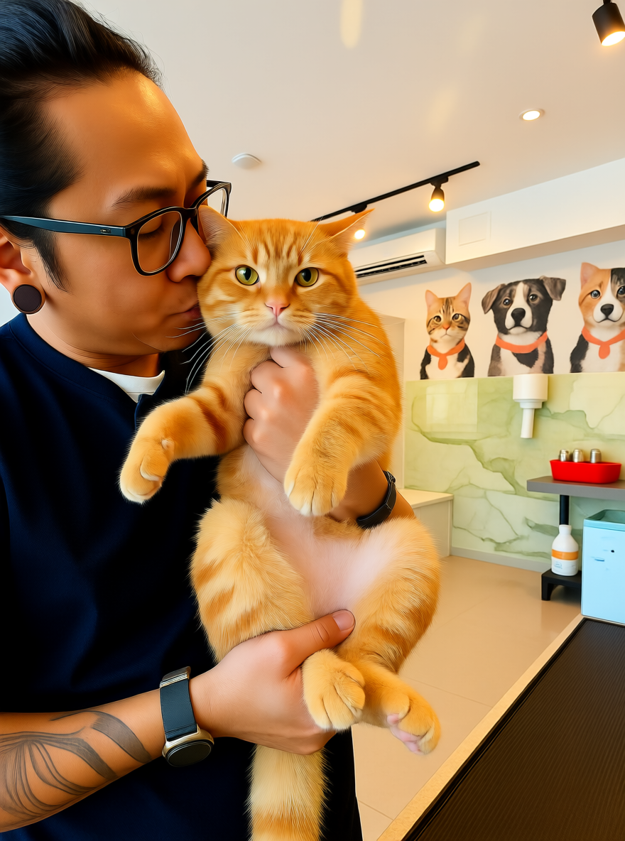 Lazzy the Nervous Grooming Session 😿