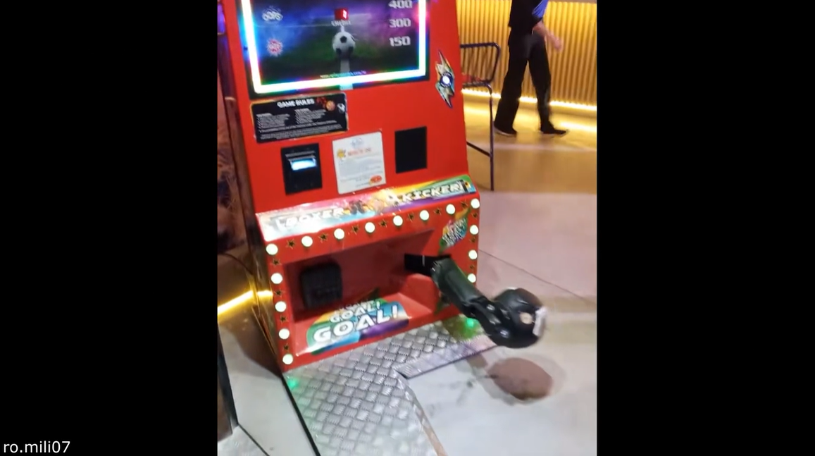 Kicking machine goes wrong