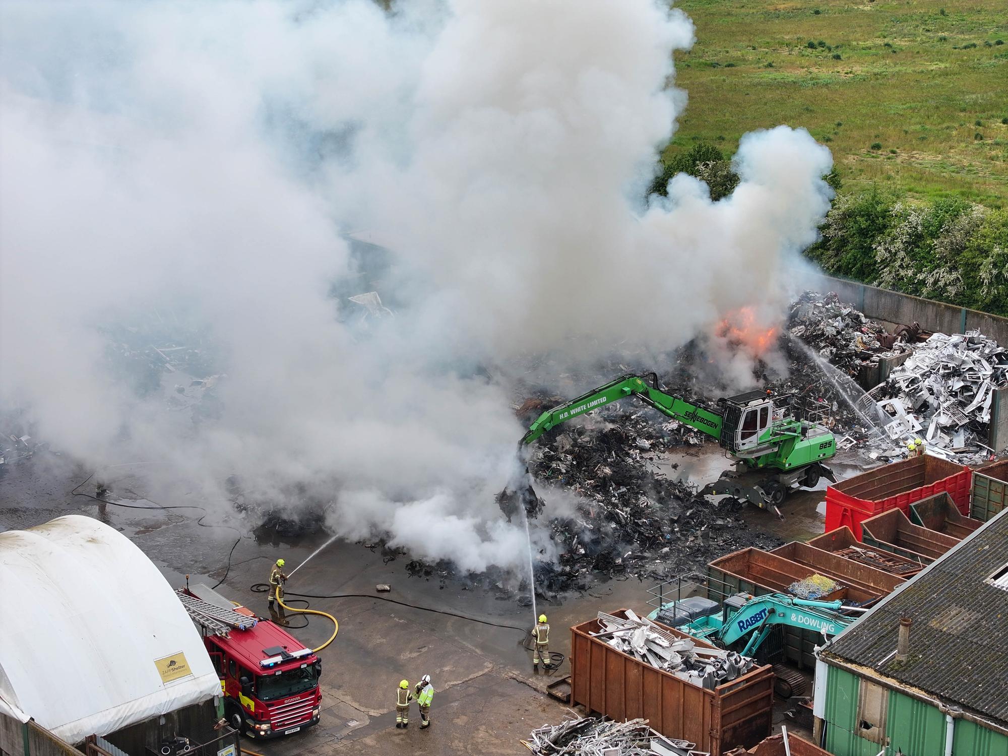 Lithium battery warning issued after fire at Yapton scrapyard