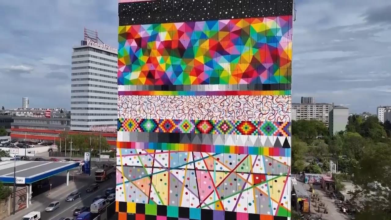 Vienna unveils Austria's biggest mural ahead of Eurovision