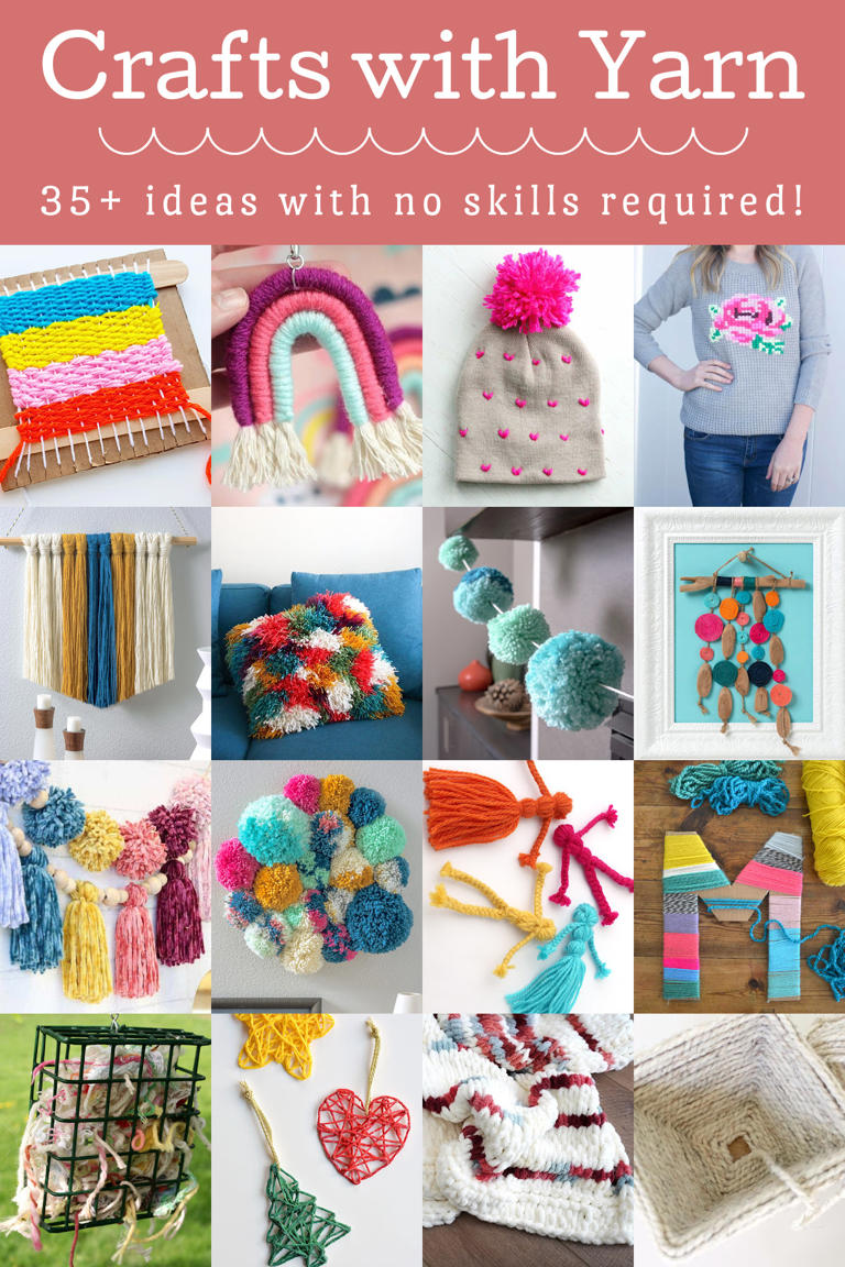 35+ yarn crafts for beginners (no knitting or crochet!)