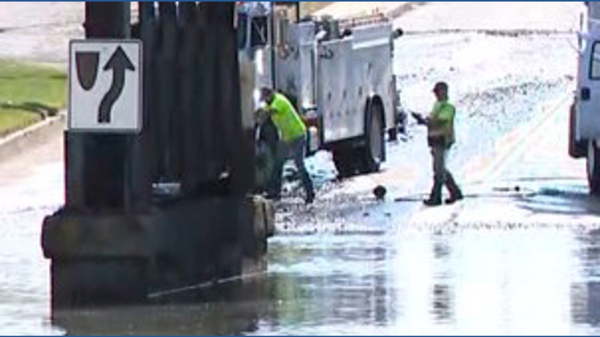 Water main break near Trent & Napa in Spokane