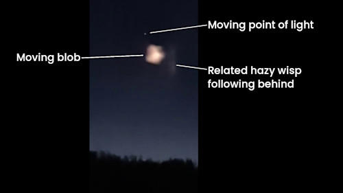 Odd glowing blob spotted floating over central BC Tuesday night
