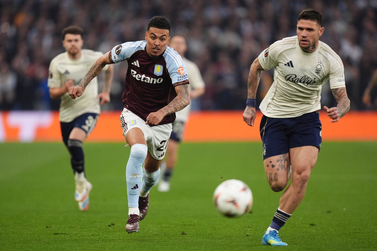 Hutchinson goes close as Forest lead Europa League semi-final at Villa