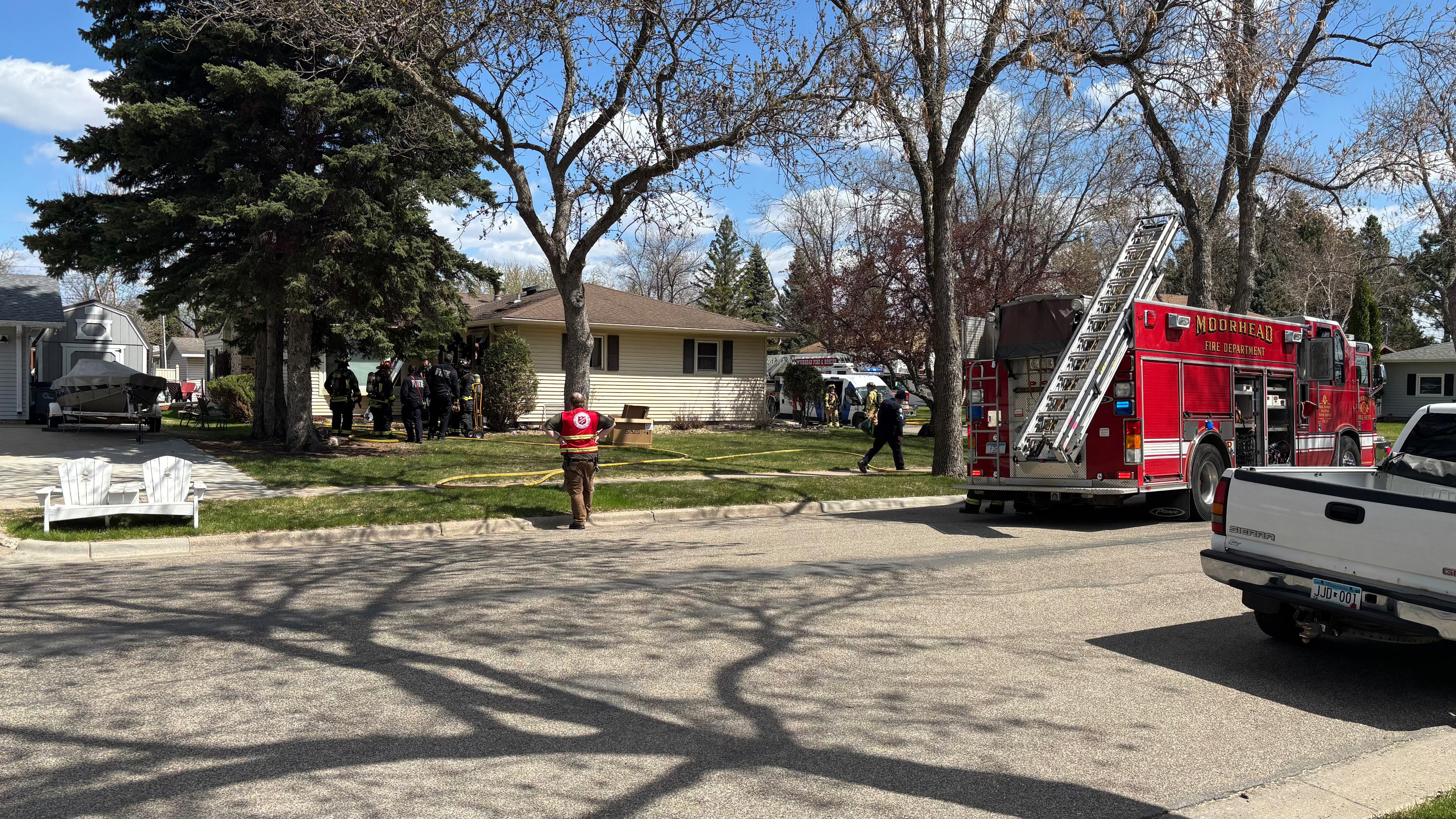 Attic fire on home in Moorhead