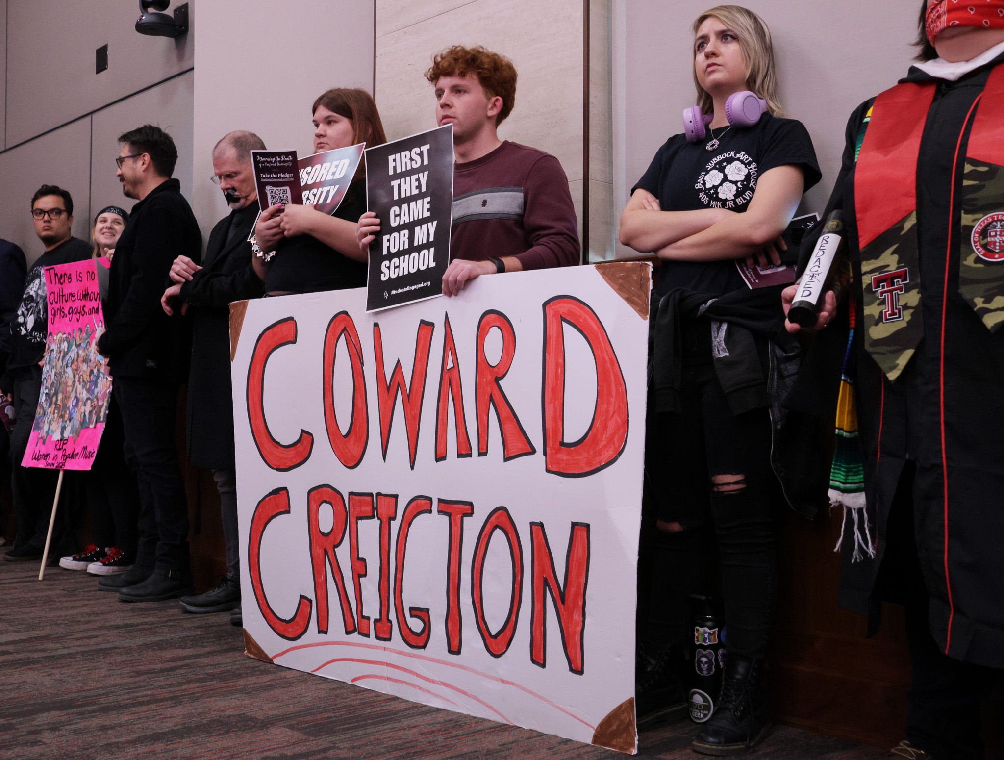Texas Tech students host 'funeral' for academic freedom on campus