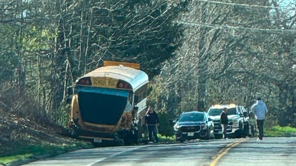 Woman seriously injured in head-on crash with school bus in Westbrook