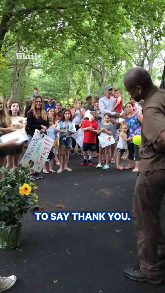Community surprises longtime UPS driver with heartfelt celebration