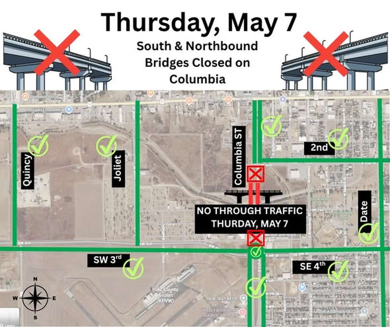 Plainview Columbia Street bridges close as TxDOT shifts traffic