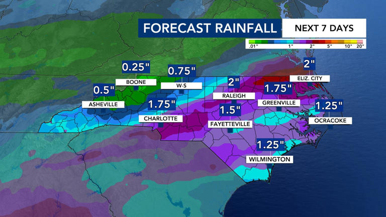 WRAL weather alert day: Much-needed rain soaks Triangle through Thursday