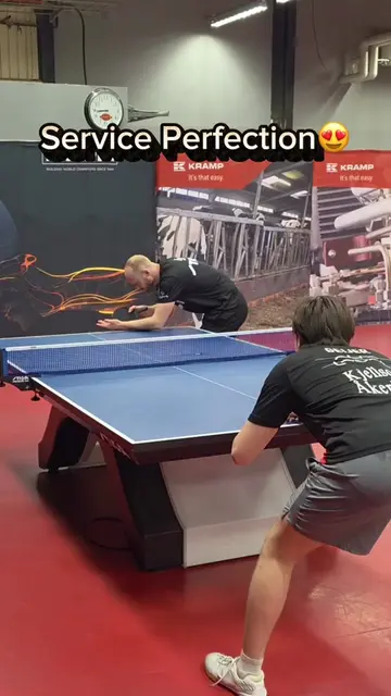 Perfect table tennis serve leaves opponent on the floor