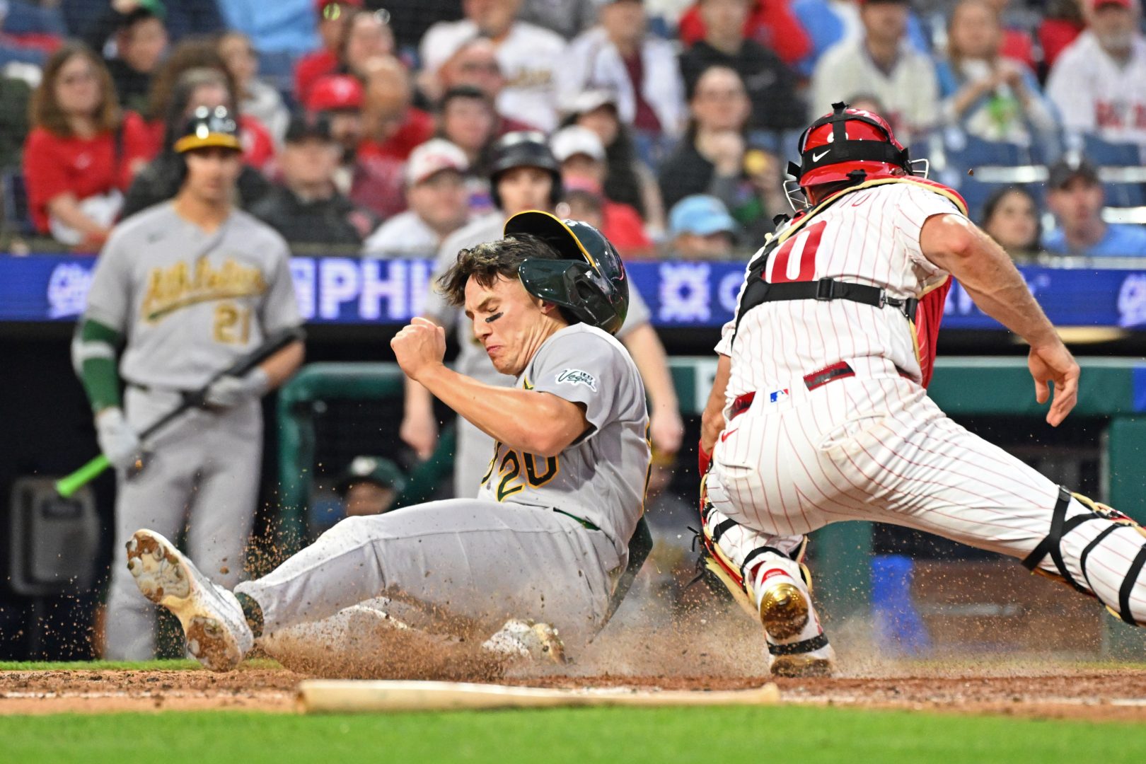 Athletics bullpen collapse hands Phillies 6-3 win