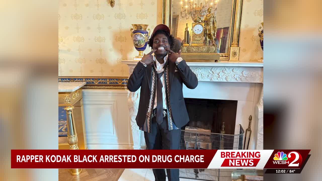 Rapper Kodak Black arrested in Florida on drug charges