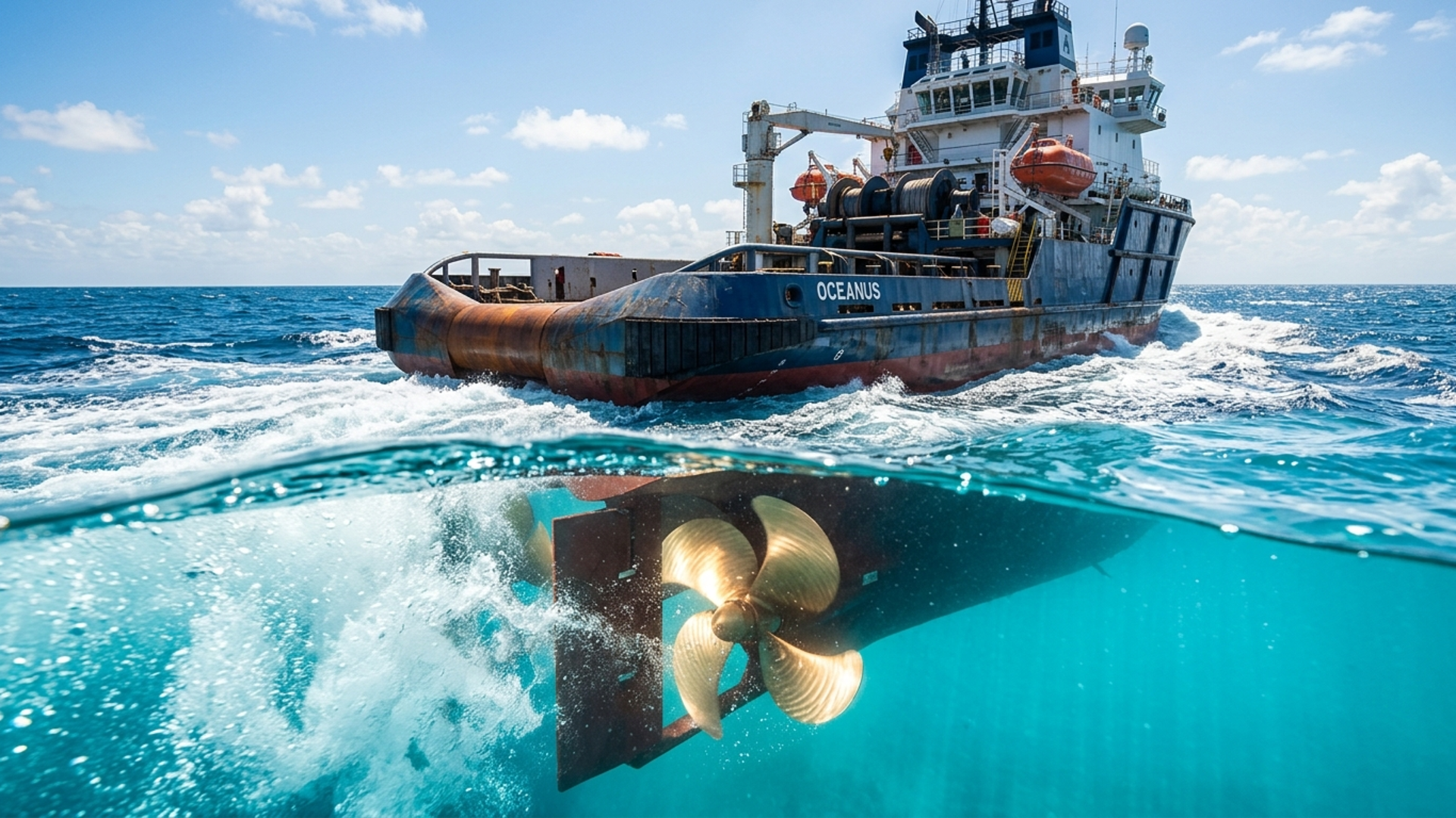 Why ship propellers change blade angle instead of stopping, the ...