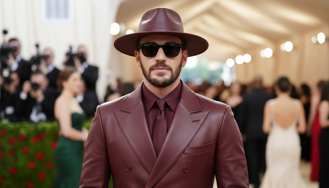 Luke Evans redefines Met Gala style in Palomo Spain leather