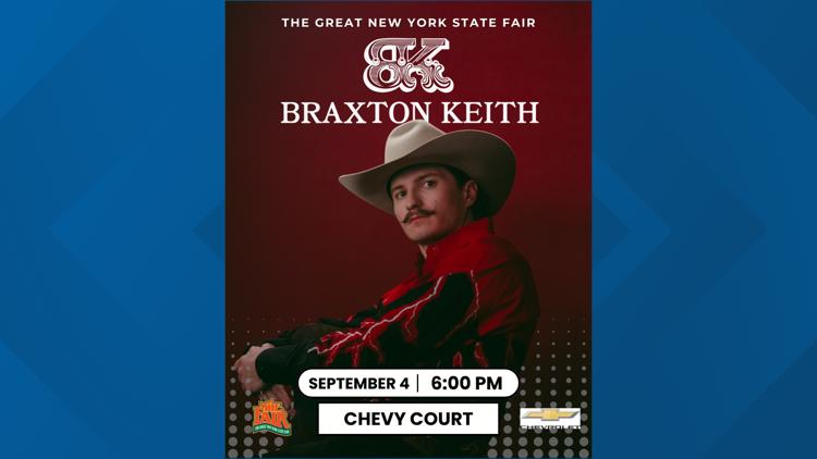Braxton Keith joins Great New York State Fair concert lineup