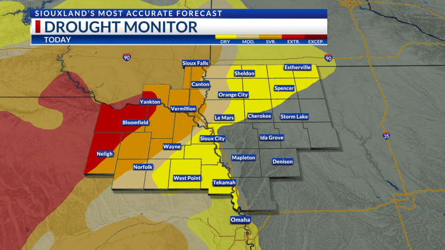 Near stagnant drought conditions in Siouxland