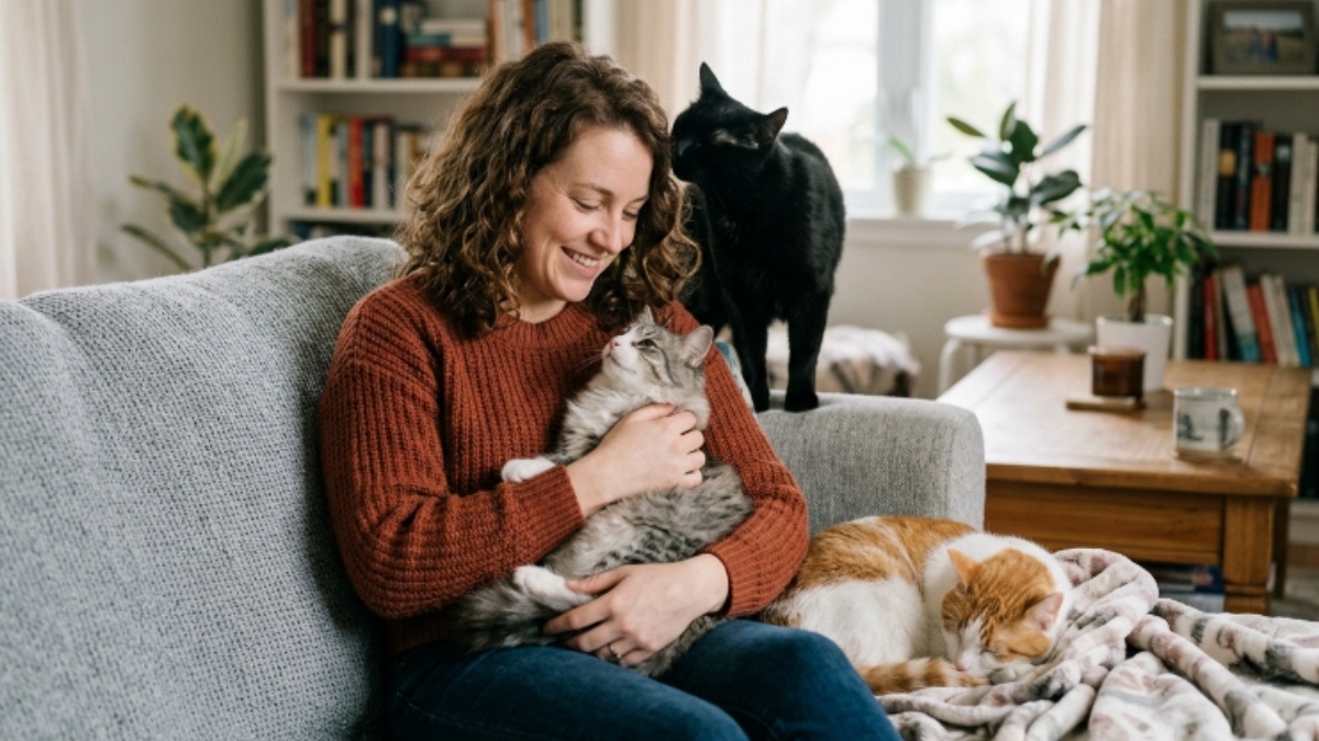 She swore she loved only dogs, until cats came into her life