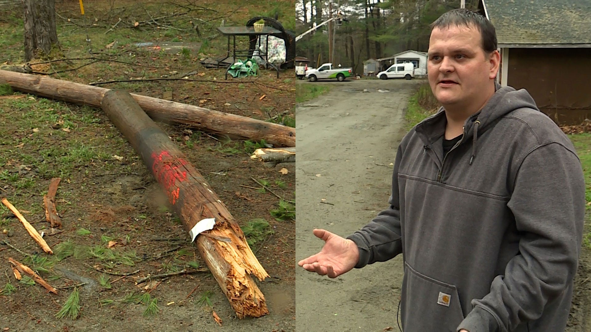 Maine father saves his son from falling power lines knocked down by ...
