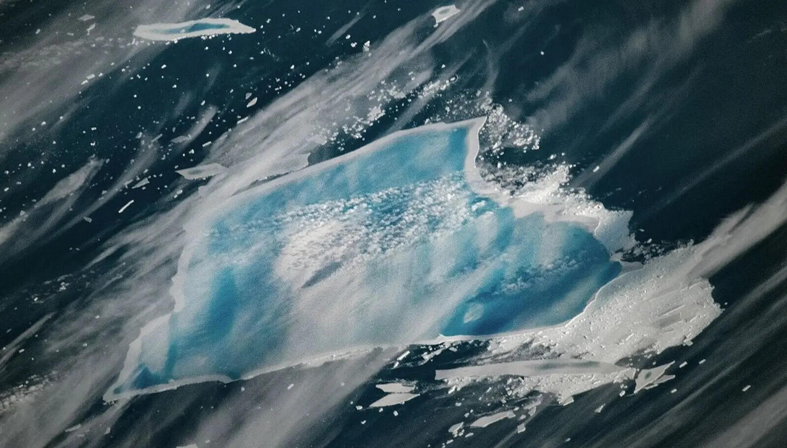 The great white giant turns blue: The final act of iceberg A-23A
