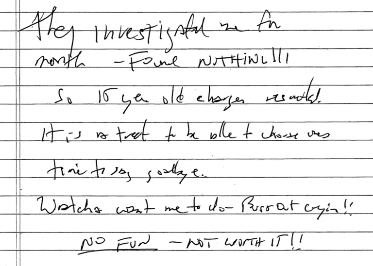 Judge releases purported Epstein suicide note found by his former cellmate