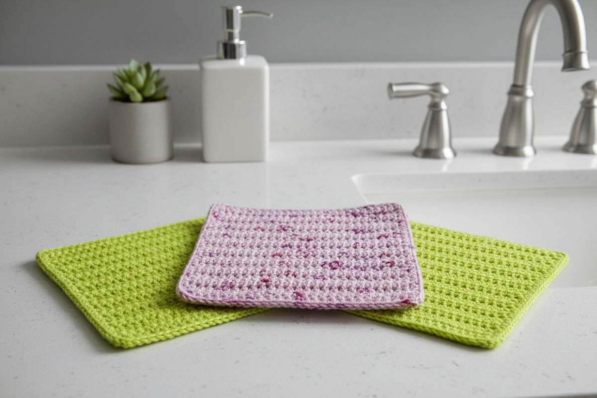 Easy washcloth crochet pattern