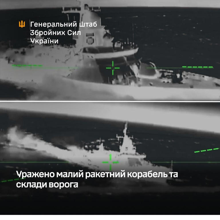 Ukraine strikes Russian warship carrying Kalibr missiles at Kaspiysk ...