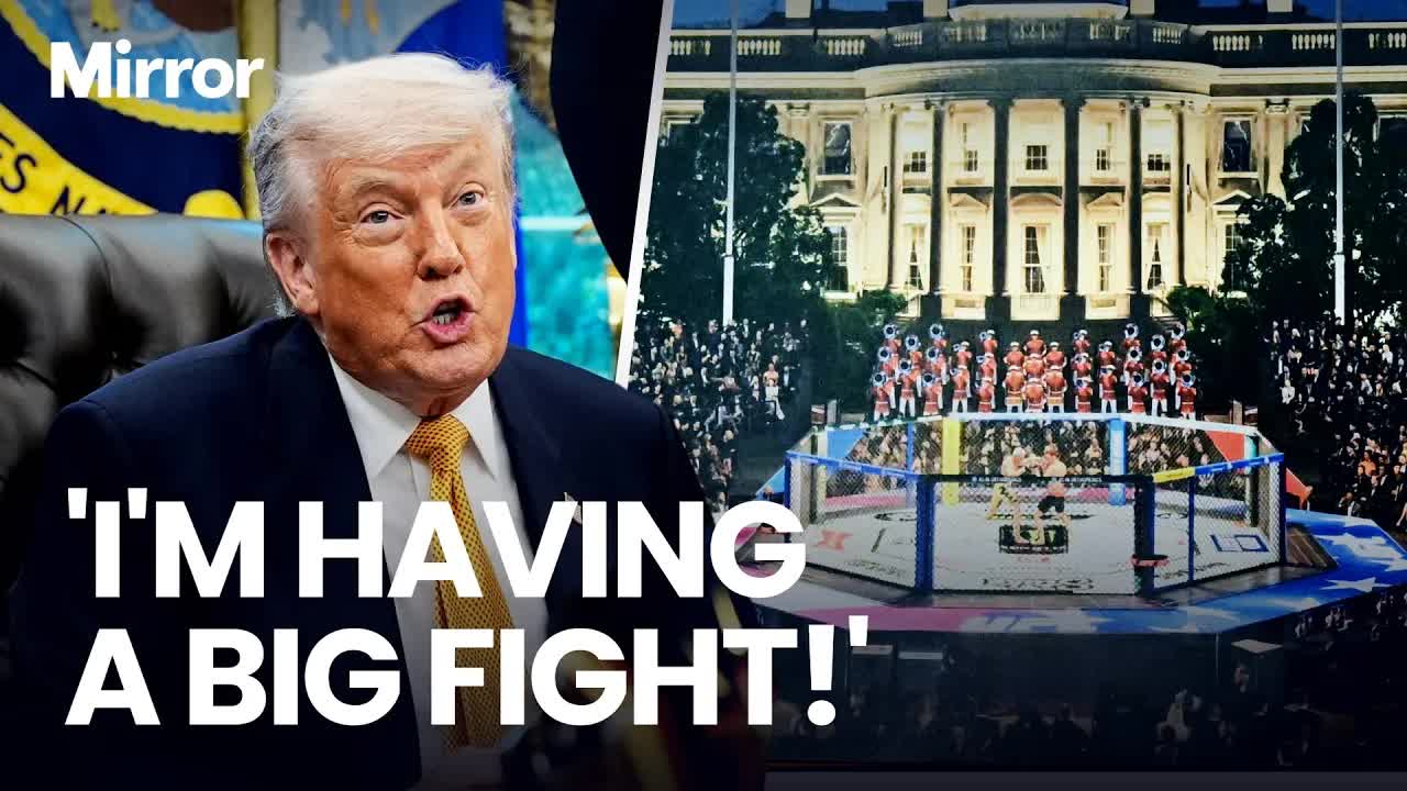 Trump unveils 80th birthday plans for 5,000-capacity UFC cage fight on ...