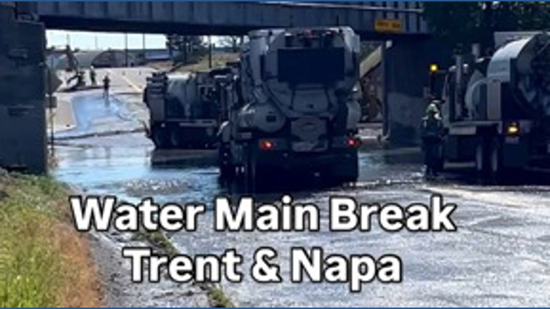 Crews still working on water main break on Trent and Napa