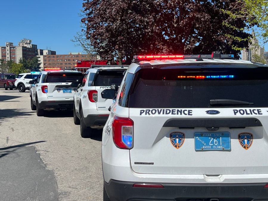 Large police presence at scene of Providence crash