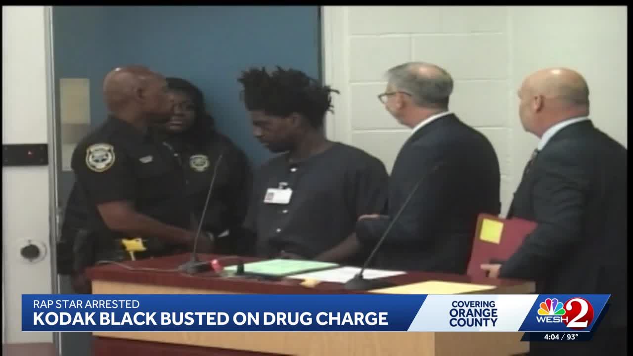 Rapper Kodak Black booked into Florida jail on drug trafficking charges
