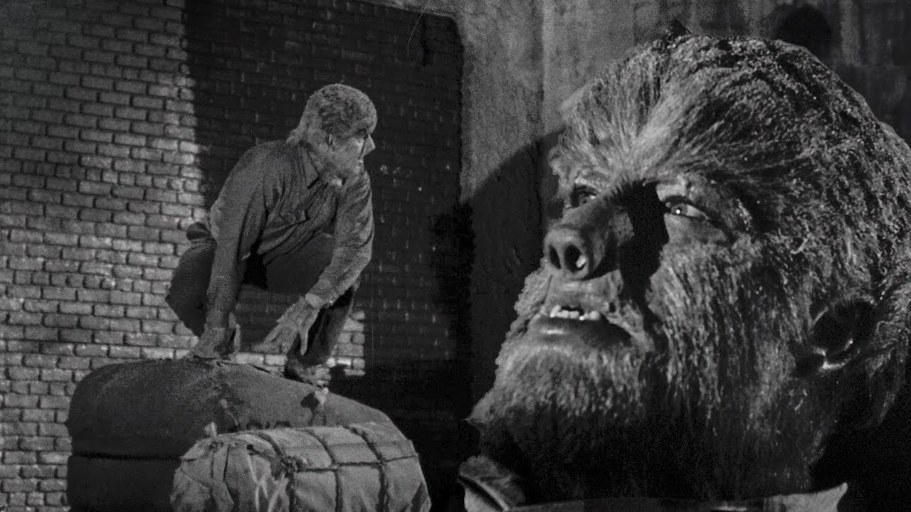 The Wolf Man goes on a rampage: Frankenstein meets the Wolf Man