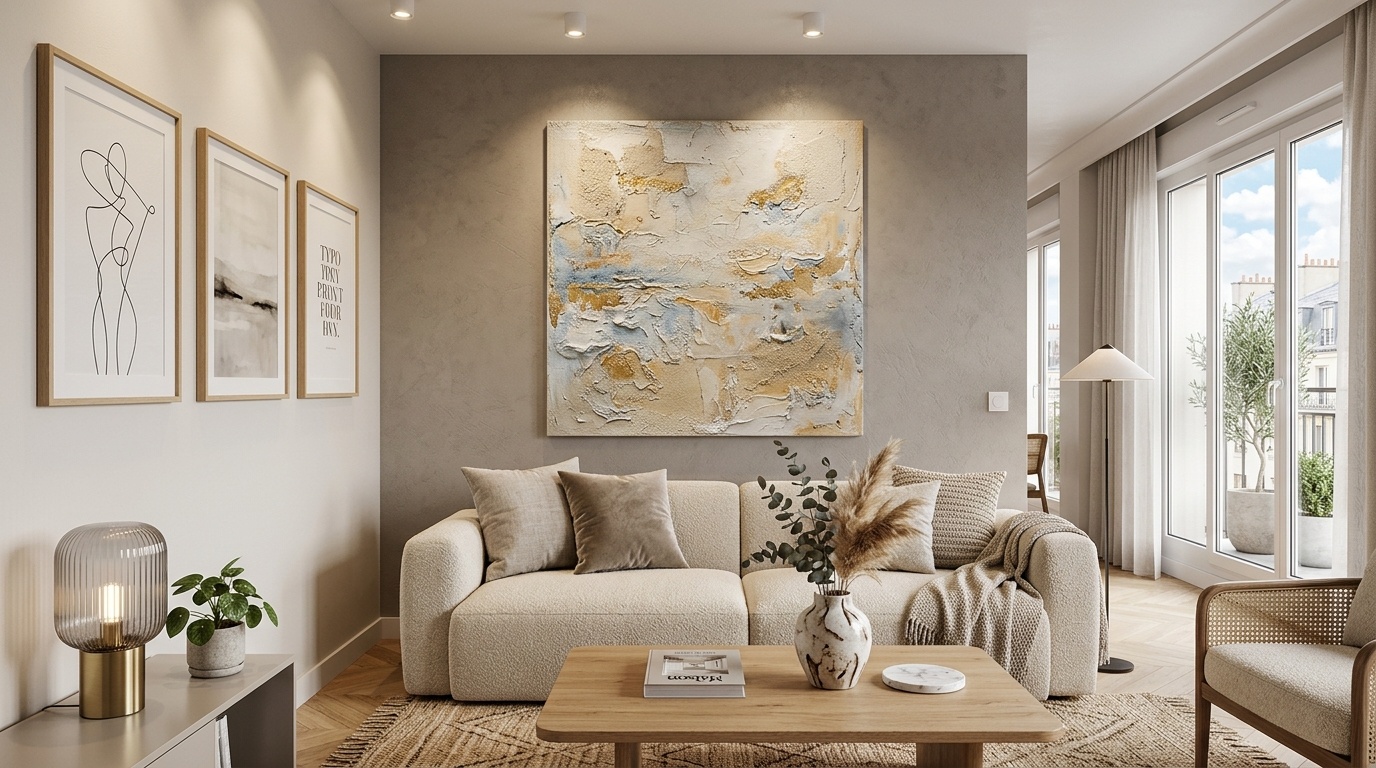 Salon trop banal : ces 10 tableaux décoratifs et ce simple calcul en cm ...