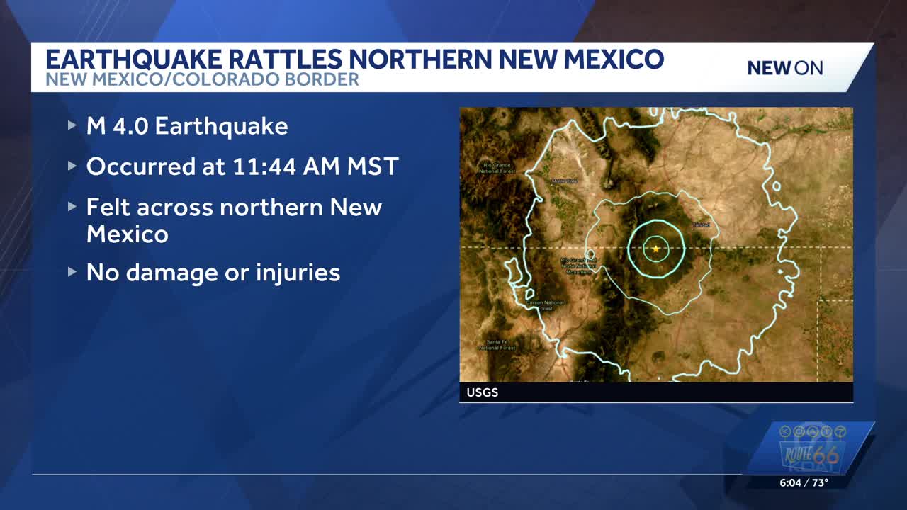 Magnitude 4.0 earthquake hits northern New Mexico