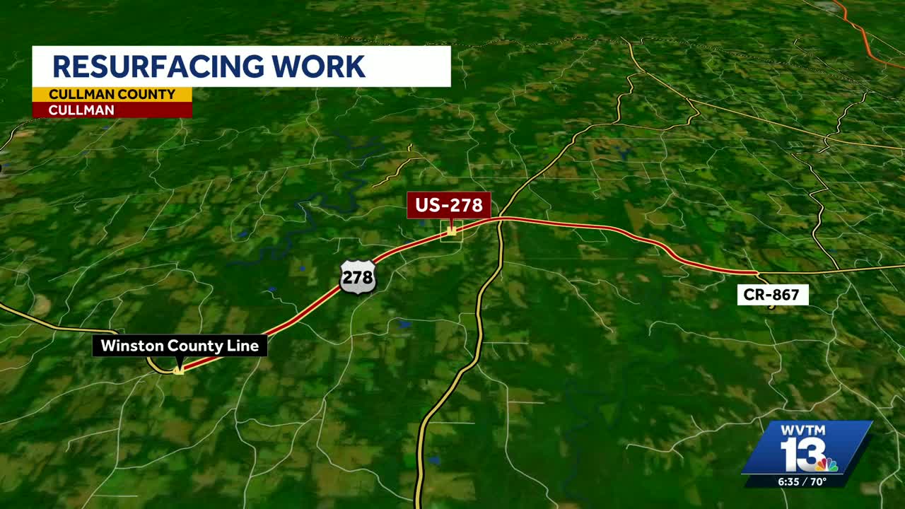 Resurfacing project to begin on US-278 in Cullman County