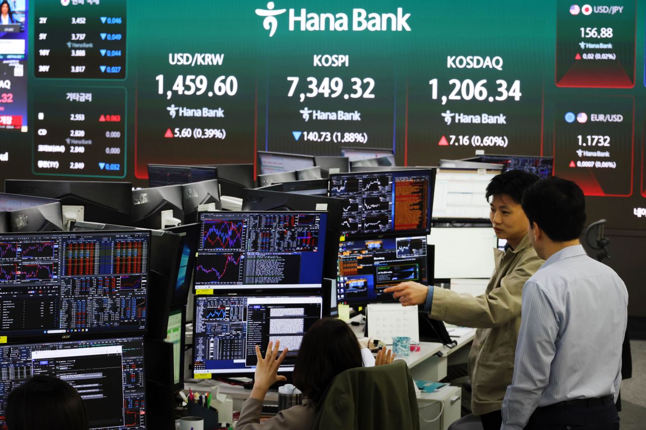 [포토] 원/달러 환율 상승, 코스피 하락 출발