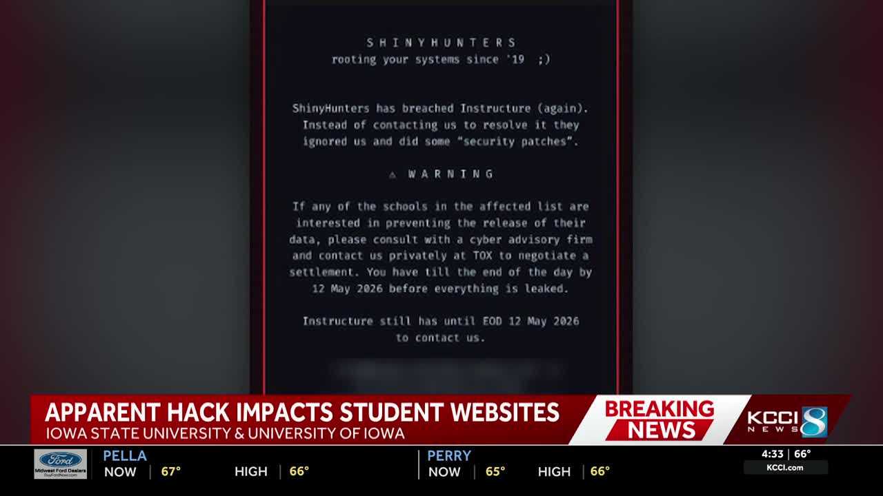 Canvas cyberattack: Most Iowa schools back online
