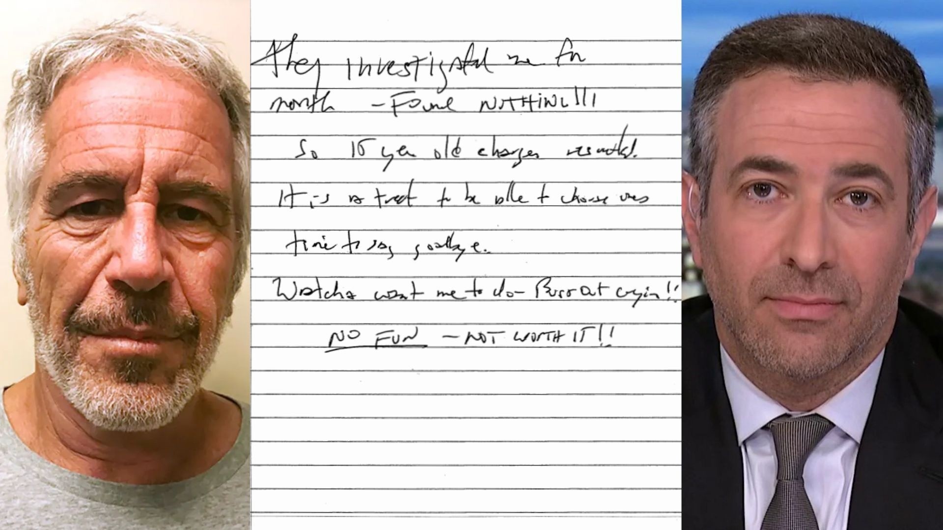 Epstein jail note revealed after 7 years? Melber’s definitive breakdown ...