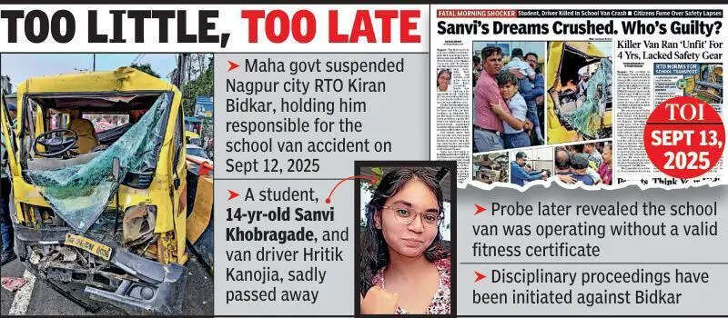 8 months after Mankapur school van crash, city RTO suspended