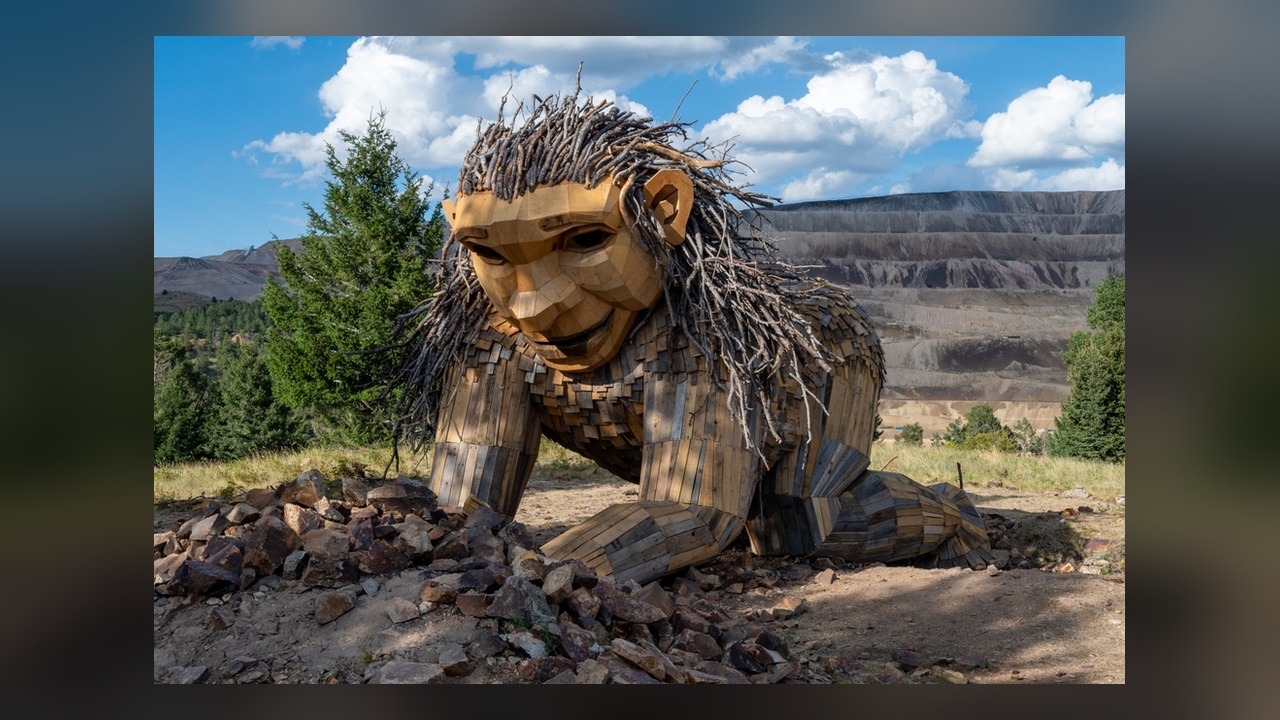 Meet Rita: the 21-foot recycled wood troll guarding a ghost town near ...