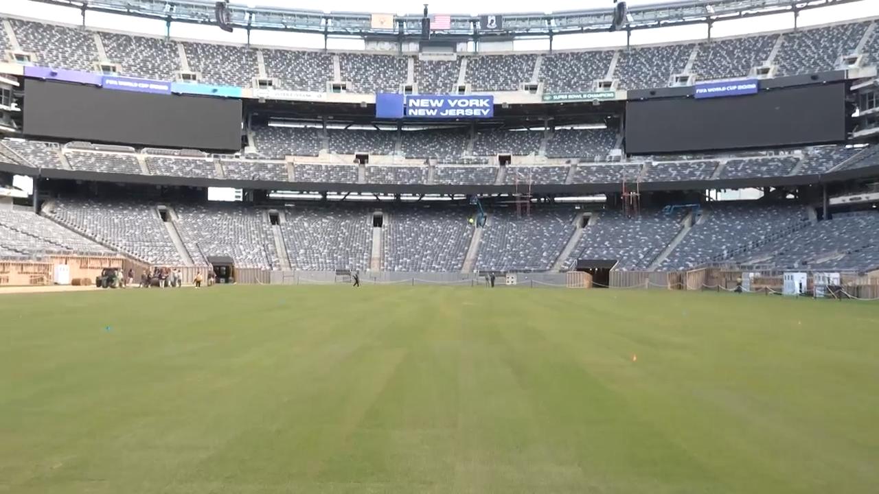 World Cup grass installation begins at NYNJ Stadium
